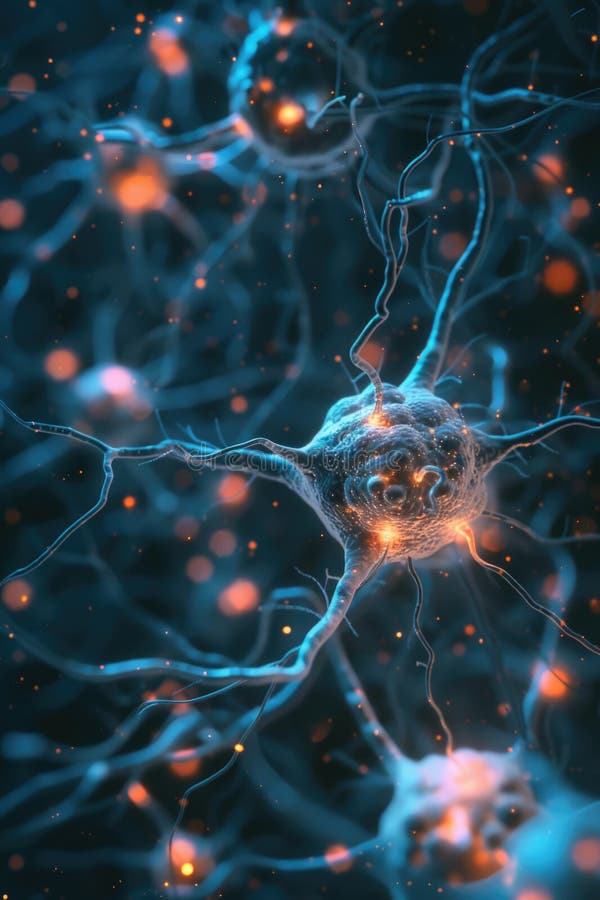 Neuron Cells Close Up stock photo. Image of cognition - 376043154