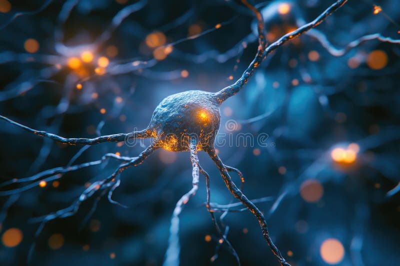 Neuron Brain Structure stock photo. Image of nervous - 385150428