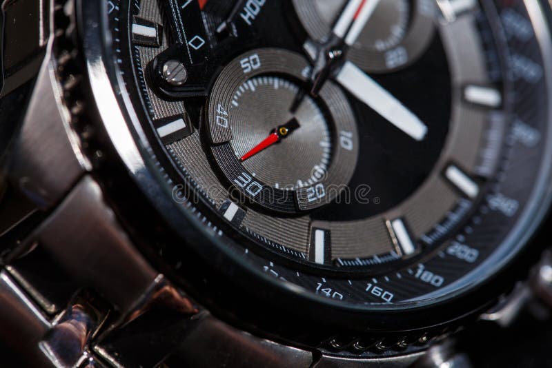 Close Up View of Nice Man`s Watch Stock Photo - Image of accuracy ...