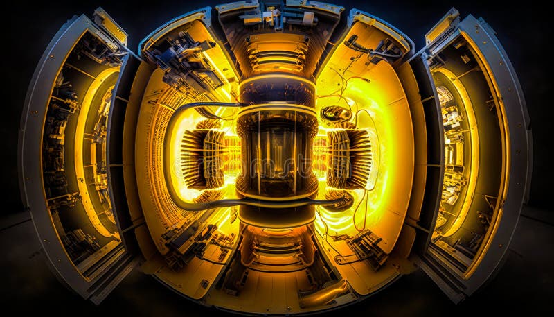 Close Up View of Nuclear Reactor. Generative AI Stock Illustration ...