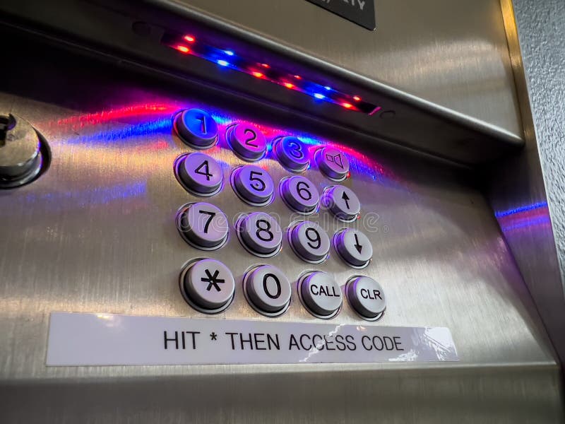 Close Up View of a Number Pin Pad for Inputting an Access Code for a ...