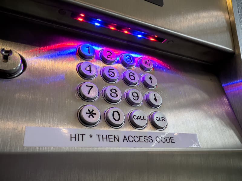 Close Up View of a Number Pin Pad for Inputting an Access Code for a ...