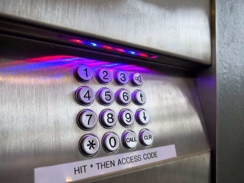 Close Up View of a Number Pin Pad for Inputting an Access Code for a ...