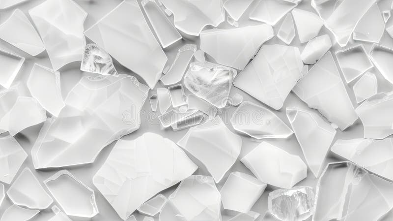 A Close-up View of Numerous Irregular, Transparent Glass Shards ...