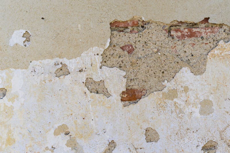 Close-up View of Old Damaged Plaster. Stock Photo - Image of wood, wall ...