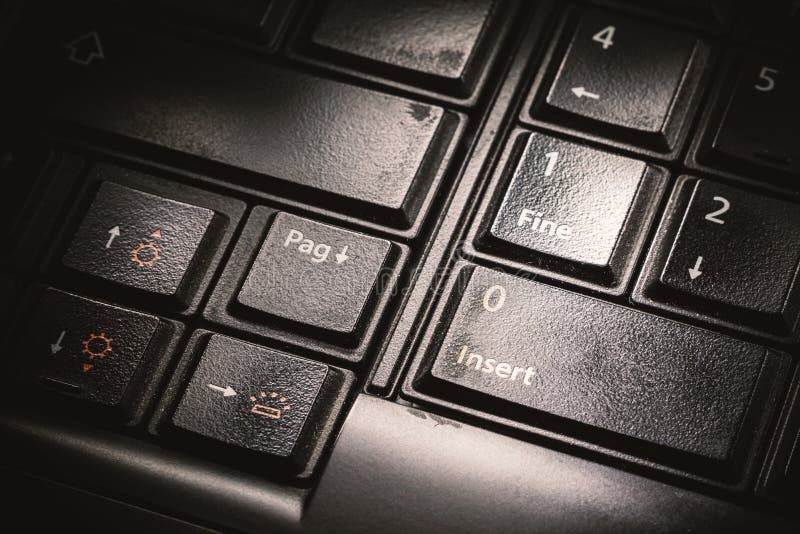 Dirty Black Keyboard Buttons Stock Image - Image of label, notebook ...