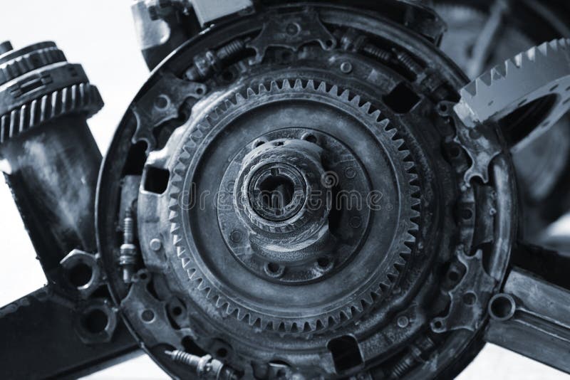 Close Up View of Old Engine Gear Cog Wheel Stock Photo - Image of ...