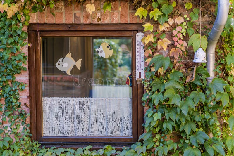 Close Up View of Old Fashioned Square Window Stock Photo - Image of ...