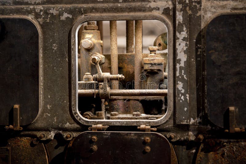 Close Up View of an Old Machine. Stock Illustration - Illustration of ...