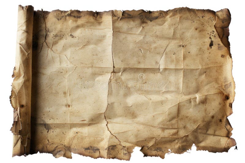 A Close-up View of an Old Piece of Paper with Visible Stains Stock ...