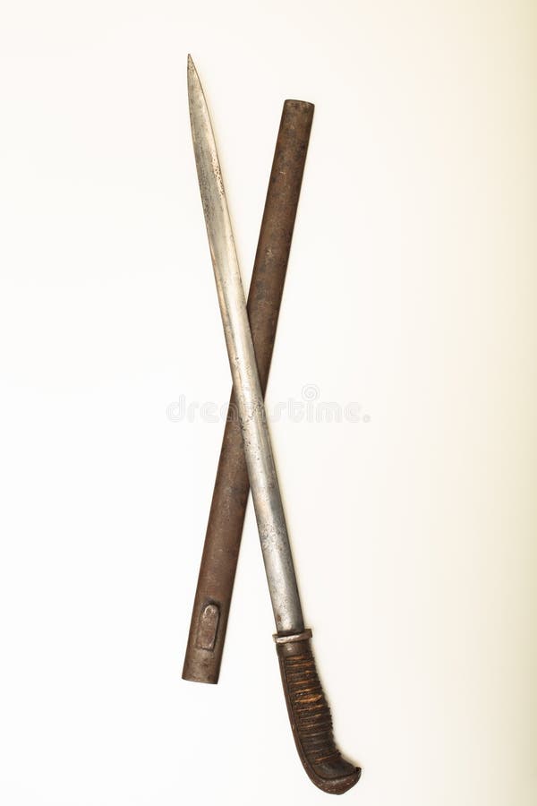 Close Up View of Old Short Sword with Scabbard Stock Photo - Image of ...