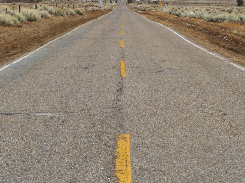 Close Up View of Old Straight Asphalt Road Stock Image - Image of ...