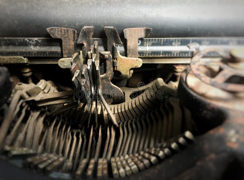 Close Up View of Old Typewriter Keys Stock Photo - Image of report ...