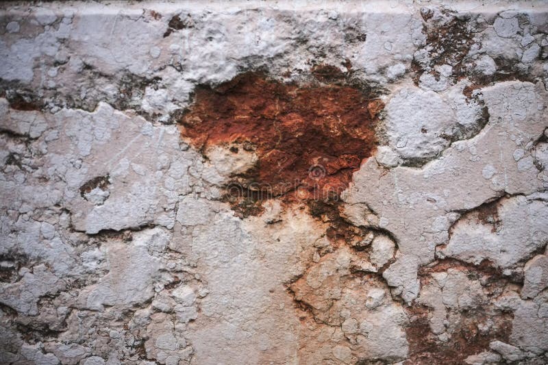 Weathered Wall Texture with Exposed Brick and Crumbling Plaster ...