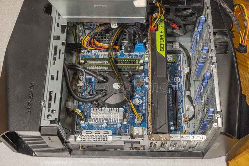 Close-up View of Open Desktop Computer PC. Technology Concept Editorial ...