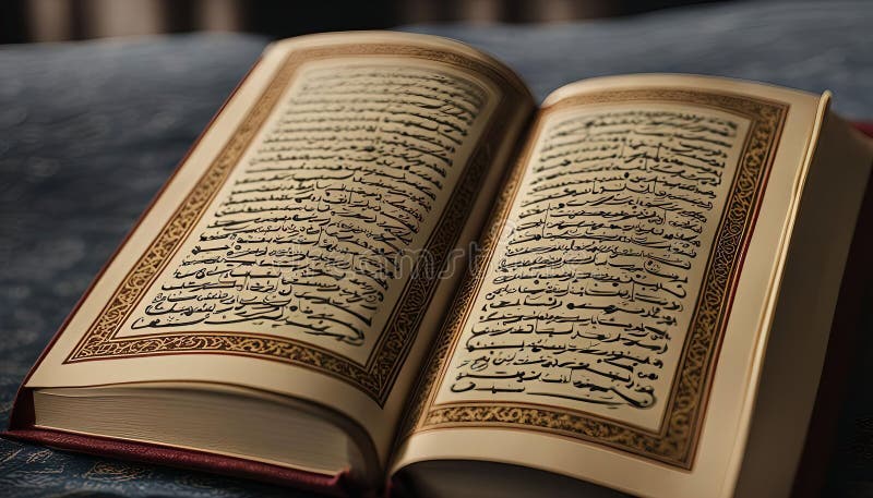 Open Quran Book stock illustration. Illustration of belief - 348545545