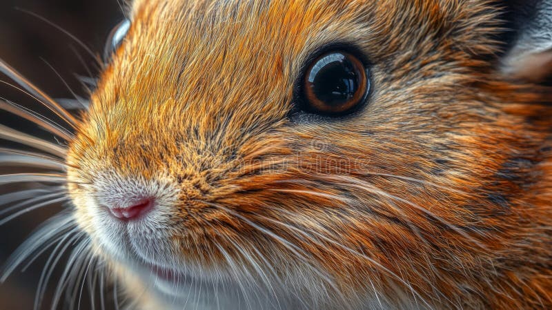 A Close Up View of an Orange Rodent Stock Illustration - Illustration ...