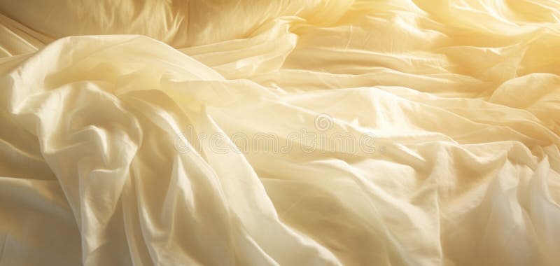 A Close Up View of a Pale Yellow Fabric. Stock Illustration ...