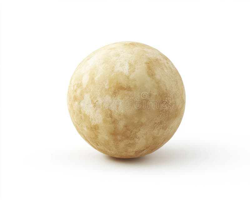 Textured Pale Yellow Sphere on White Background Stock Illustration ...