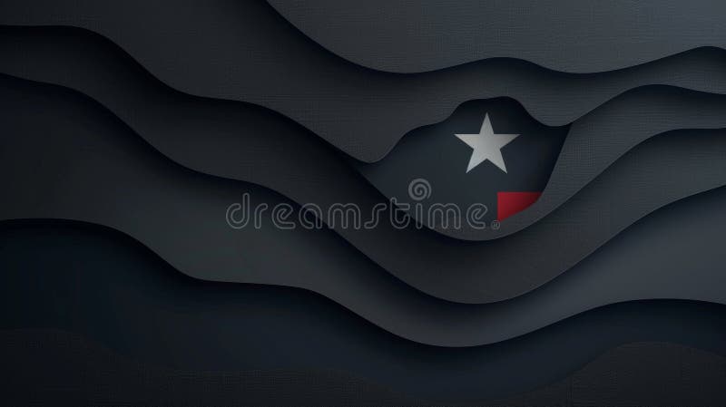 Close-up View of a Paper Cutout Design Featuring the Texas Flag, with a ...