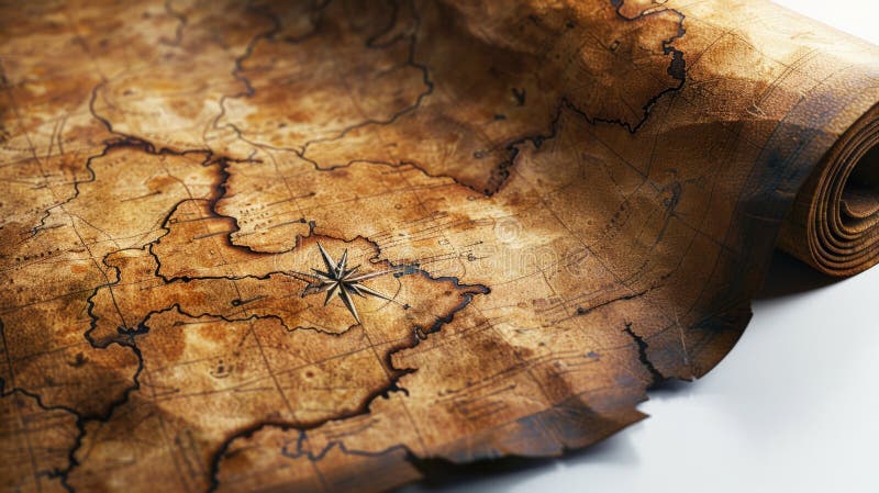 A Close-up View of a Paper with a Map Printed on it, Great for ...