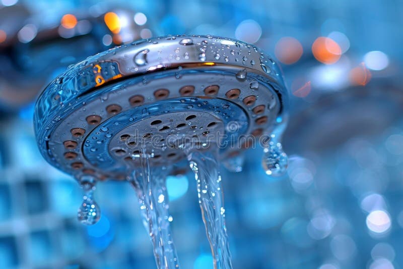 Close Up View of a Partially Clogged Bathroom Faucet Head Reducing ...