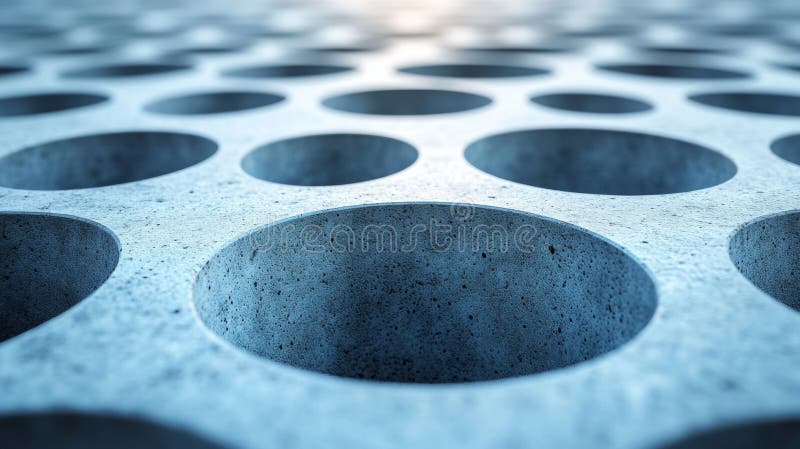 Close-up View of a Patterned Surface with Circular Cutouts, Showcasing ...