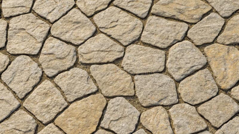 Closeup View of Paved Surface Composed of Natural Stone Material ...