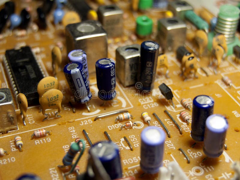 Close-up view of pcb tv stock image. Image of photographs - 40612099