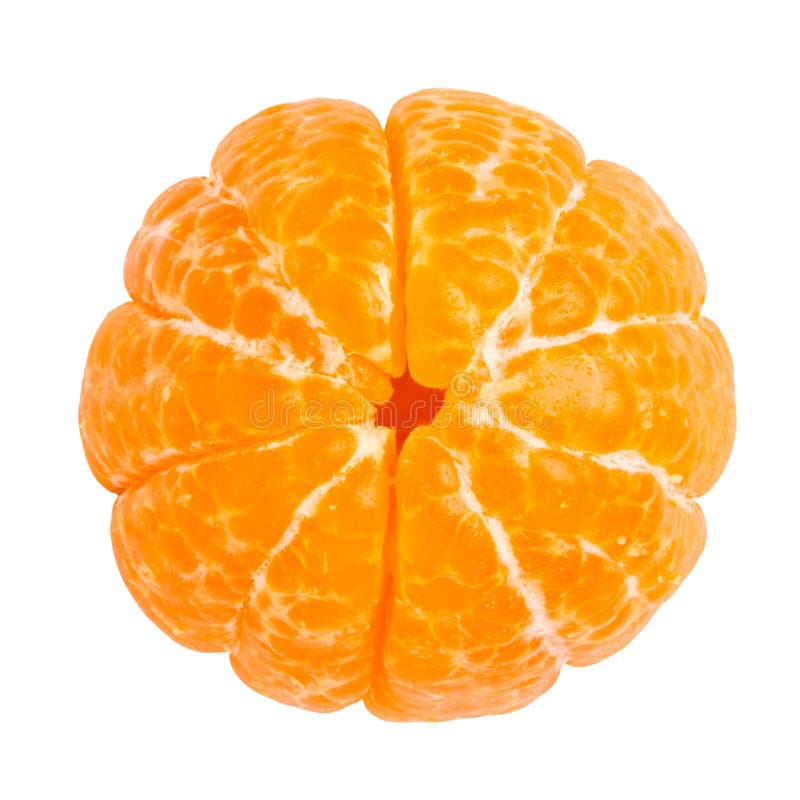 A Close-up View of a Tangerine Isolated on a White Background. Stock ...