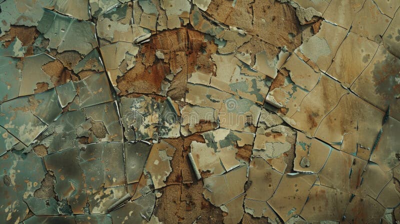 A Close-up View of Peeling Paint on a Worn-out Wall Stock Photo - Image ...