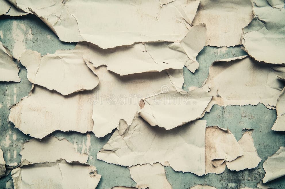 A Close-up View of Peeling Paint on a Worn-out Wall Stock Image - Image ...