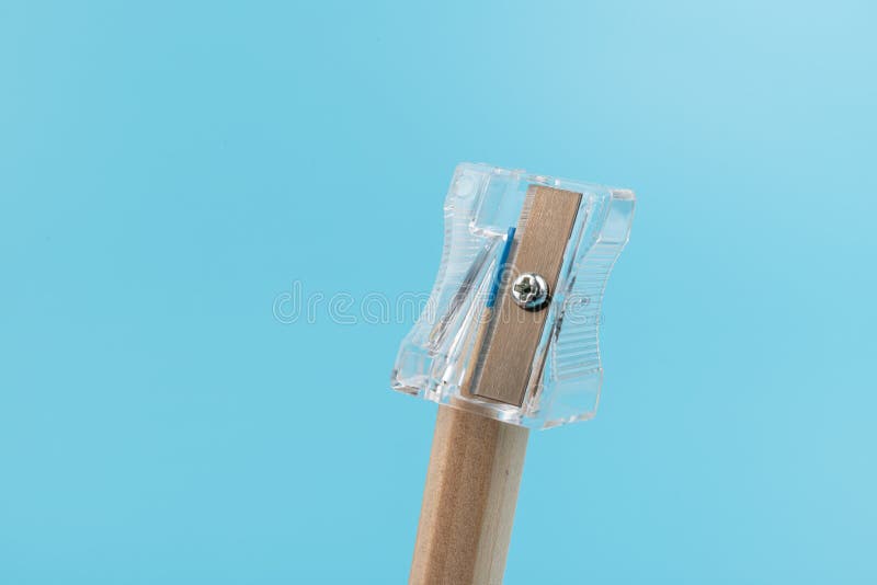 Close Up View of a Pencil Being Sharpened in a Transparent Pencil ...