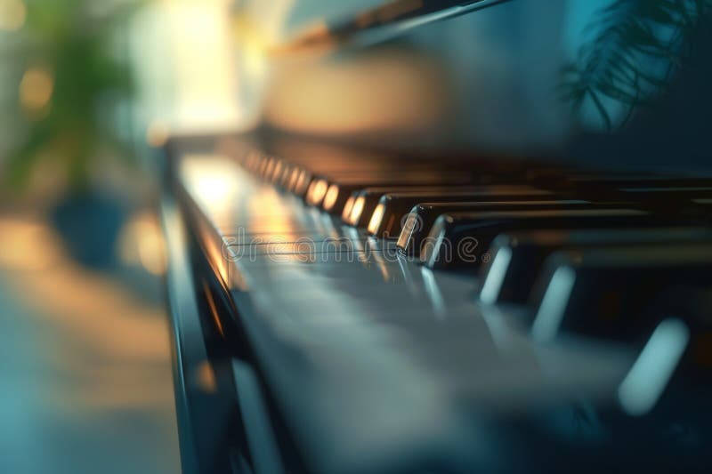 Piano Key in Action stock illustration. Illustration of keys - 367605152