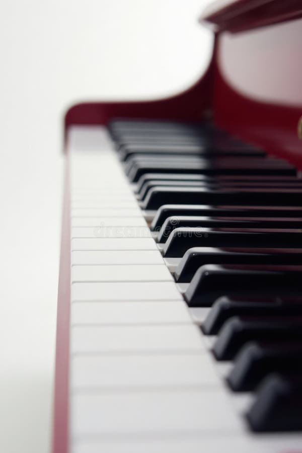 Close Up View of Piano Keys on Left, White Backdrop, Template, Elegant ...