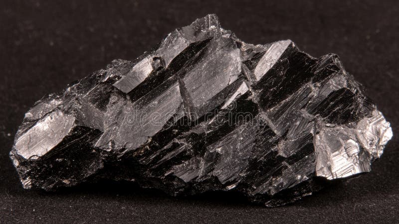 A Close-up View of a Piece of Blackened Graphite, Showcasing Its ...