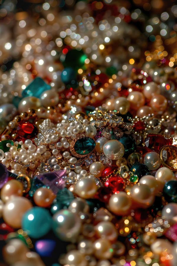 A Close Up View of a Pile of Beads. Ideal for Jewelry and Craft ...