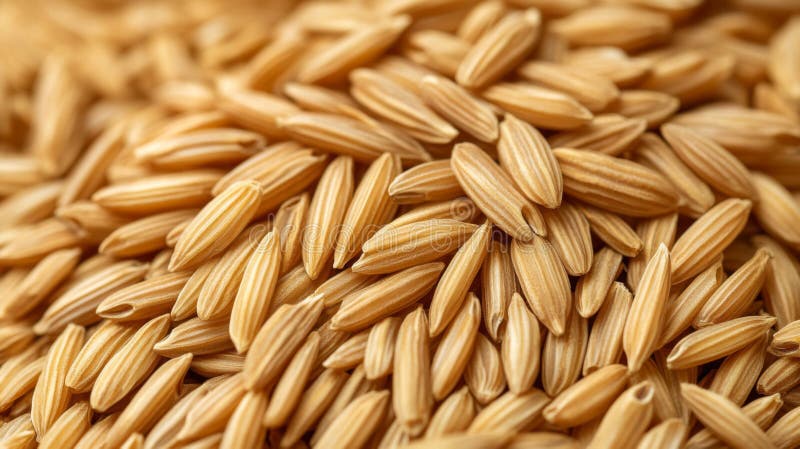 A Close-Up View of a Pile of Golden Rice Grains Stock Illustration ...