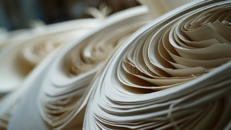 A Close-up View of a Pile of Papers on a Table. this Image Can Be Used ...