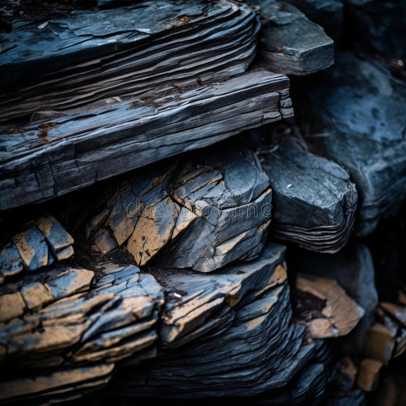 A Close Up View of a Pile of Rocks Stock Illustration - Illustration of ...