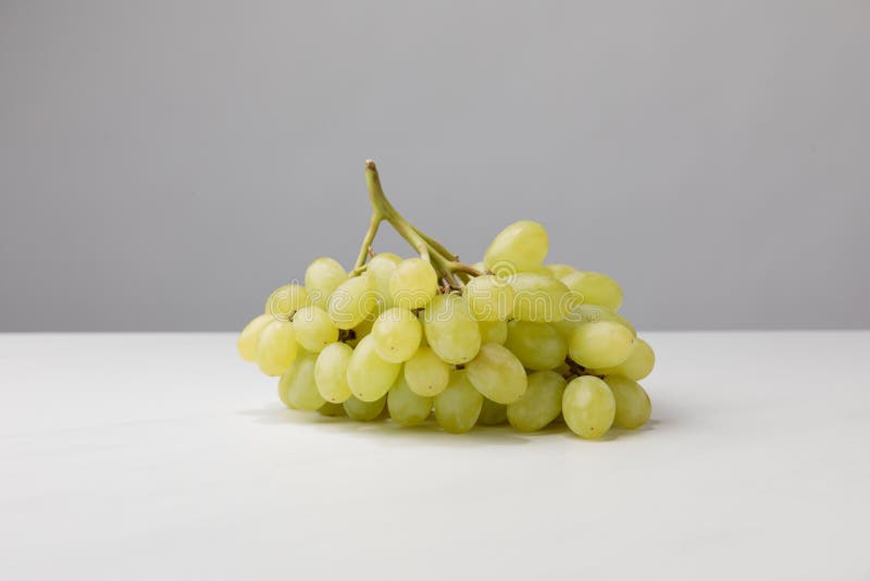 Close Up View of Pile of White Grapes on Gray Stock Image - Image of ...