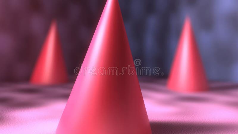 A Close-up View of Pink Cones on a Textured Surface, Creating a Surreal ...