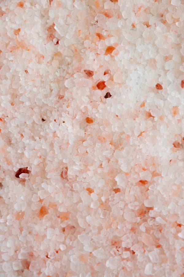 Close Up View of Pink Himalayan Salt Stock Image - Image of rough, salt ...