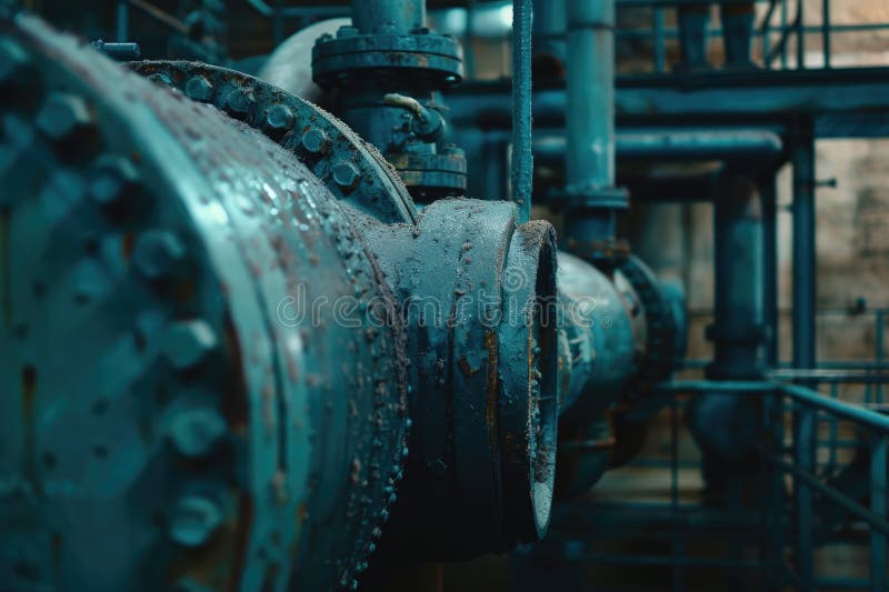 A Close-up View of a Pipe in a Building. this Image Can Be Used To ...