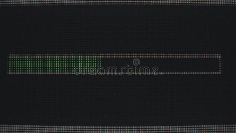 Close Up View of a Pixelated Progress Bar on a Screen Stock Photo ...