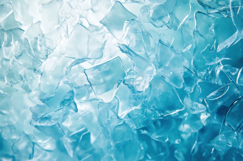 Close Up View of Plastic Fragments Drifting in Ocean Waves Under Bright ...