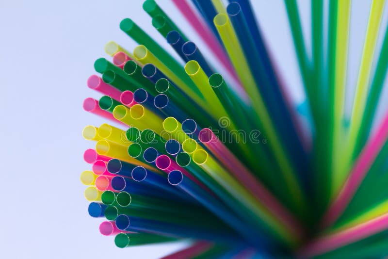 Close Up View of Plastic Straws. Texture Stock Image - Image of beach ...