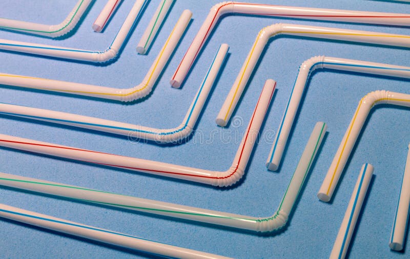 Close Up View of Plastic Straws. Texture Stock Photo - Image of play ...