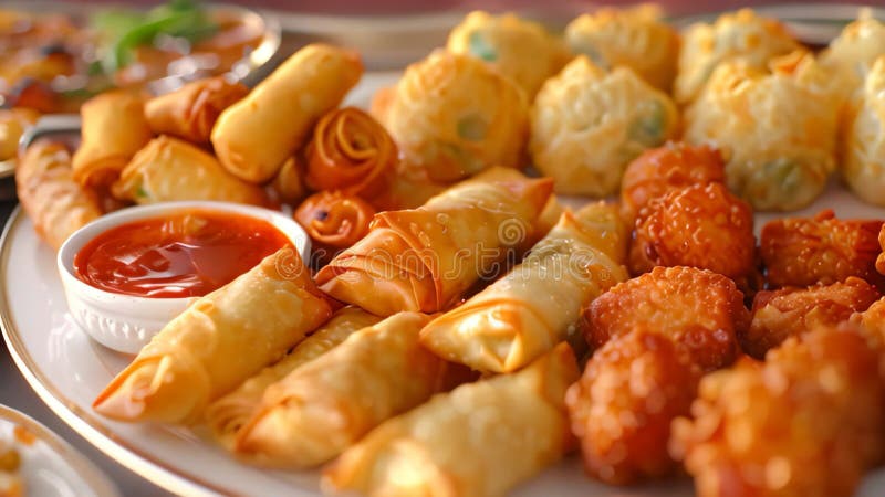 Close-up View of a Plate of Traditional Chinese Appetizers on a Table ...
