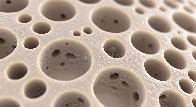 Close-up View of a Porous Material Stock Illustration - Illustration of ...